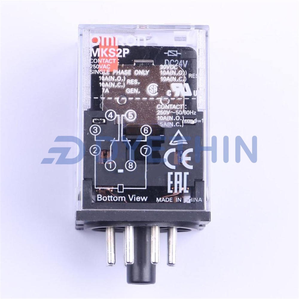 MKS2P DC24 Omron Automation and Safety Power Relays, Over 2 Amps - Dyethin