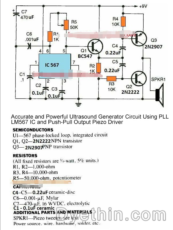 Simple and Useful Ultrasonic Transmitter and Receiver Circuit - Dyethin