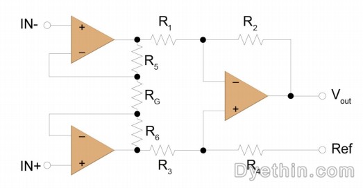 Differential op amp and instrumentation amplifier applications - Dyethin