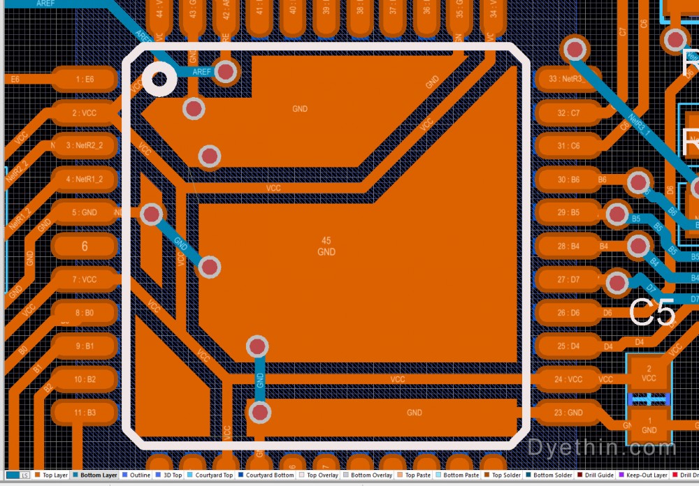 Is the gnd of the microcontroller and chip connected to the negative ...