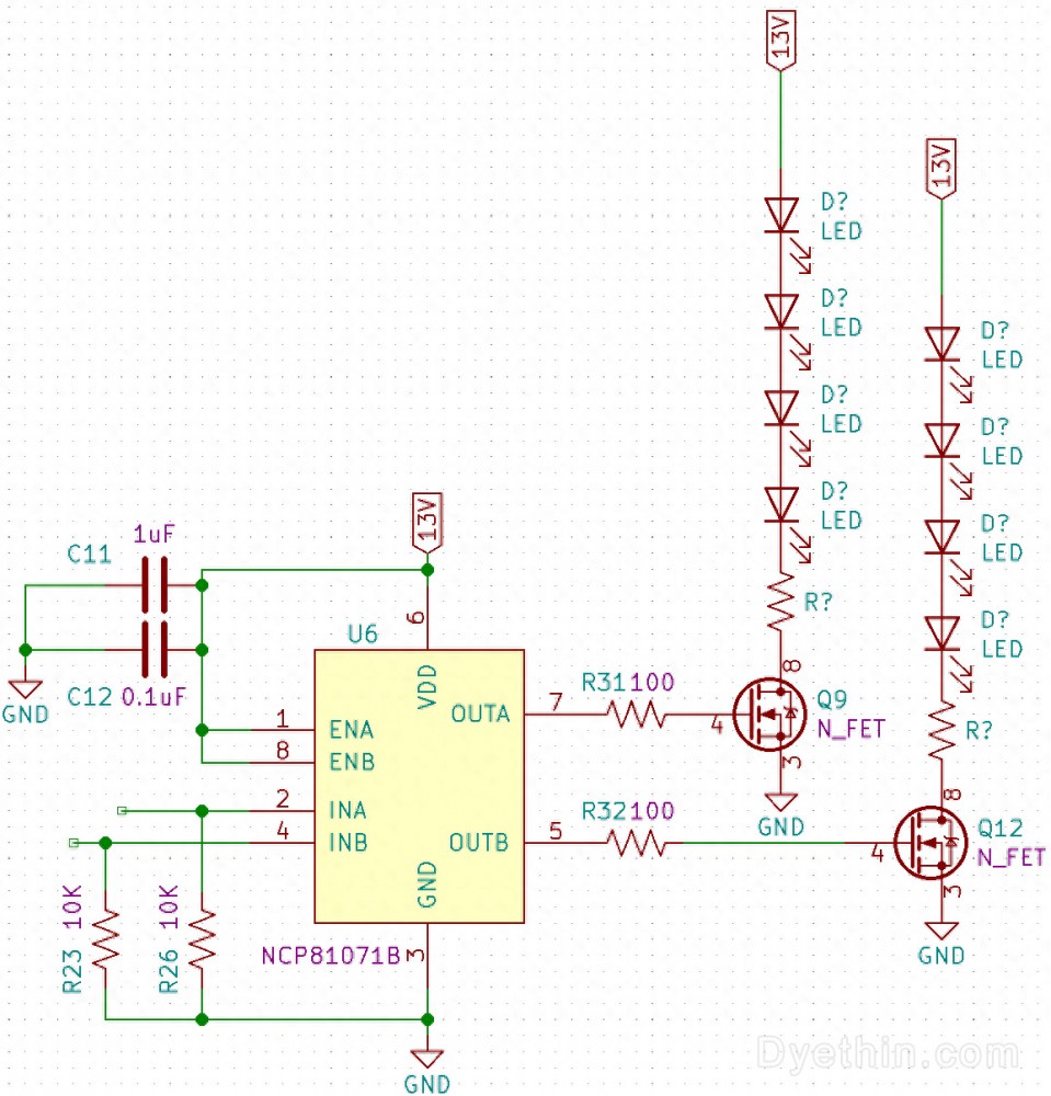 Troubleshooting of high power LED driver circuit - Dyethin