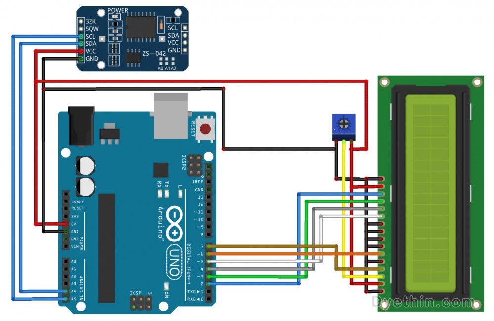 DS3231 RTC Module and Arduino Interface Build Digital Clock and DS3231 ...