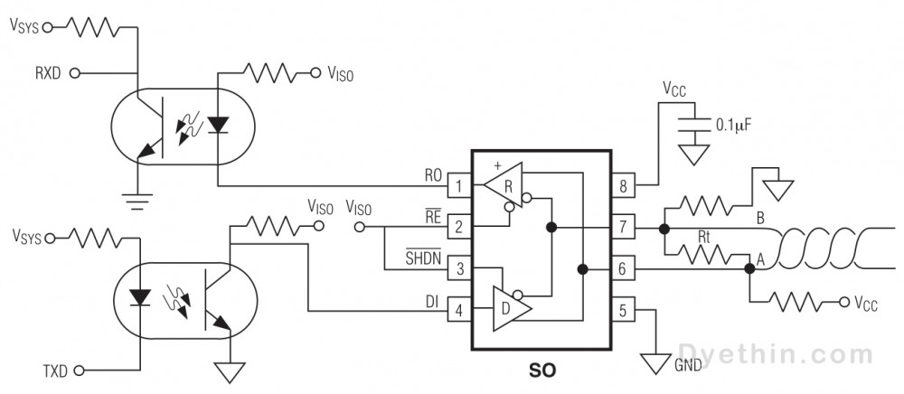 MAX485 is an RS 485/RS422 transceiver integrated circuit IC produced ...