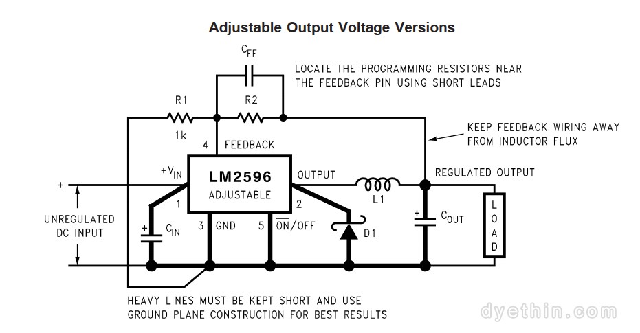 LM2596 datasheet, pinout, and Design LM2596 DC DC module - Dyethin